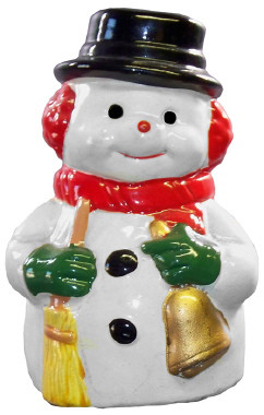 Snowman with Bell Statue | Ready to Paint