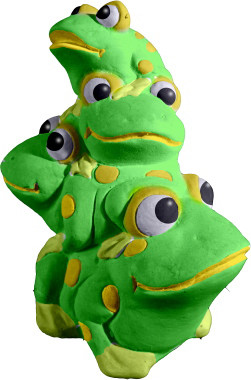 Frog Pyramid Statue | Ready to Paint