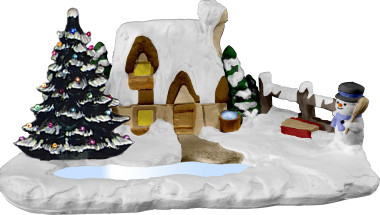 Silver Pond Mirror Statue Light up Kit included | Ready to Paint