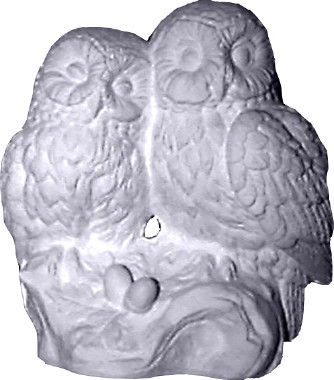 Owls with Acorn Statue | Ready to Paint