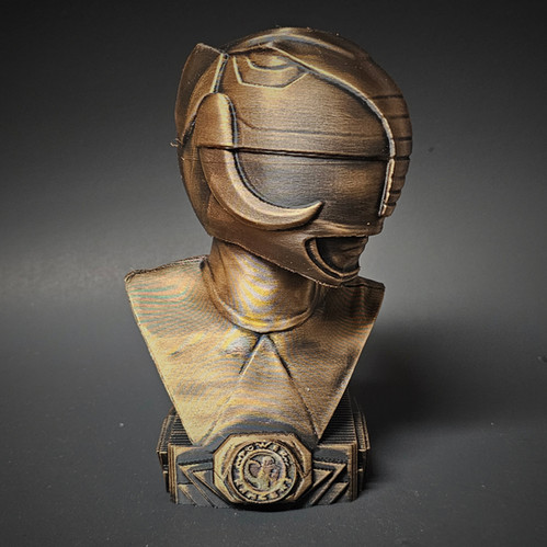 Black Power Ranger 3d Printed Bust - Hand Painted - 6 Inches Tall ...