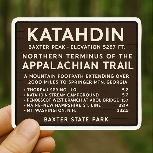 Katahdin Sign Sticker | nahamsha