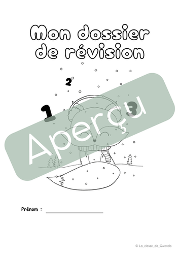 Mon dossier de révision de math | La Classe De Gwendo