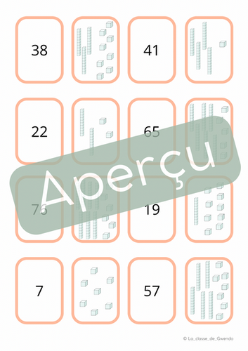 Jeu : dizaines et unités | La Classe De Gwendo