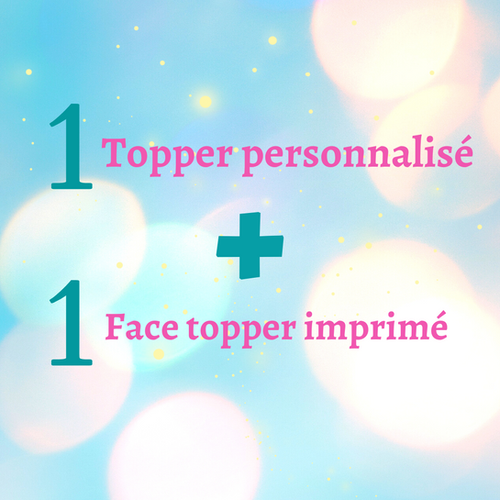 Pack DUO Face topper / Topper | Box du cake design