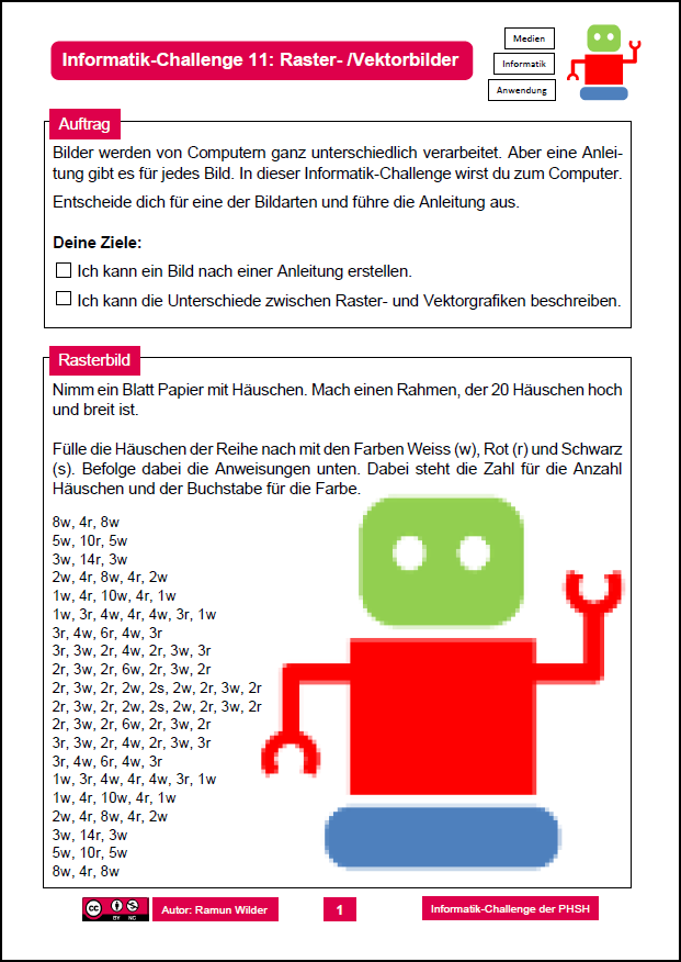 Informatik Challenge 11: Raster- und Vektorgrafiken