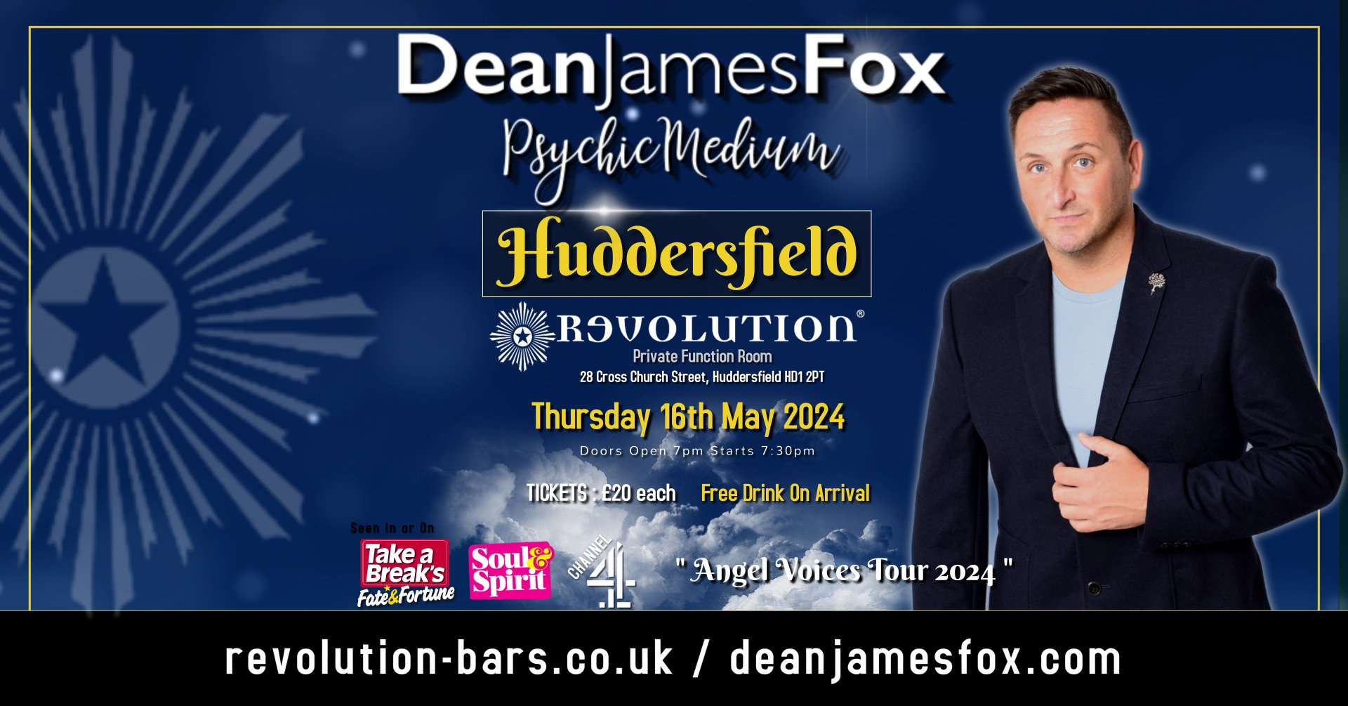 Huddersfield Mediumship Evening With Psychic Medium Dean James Fox | Dean James Fox