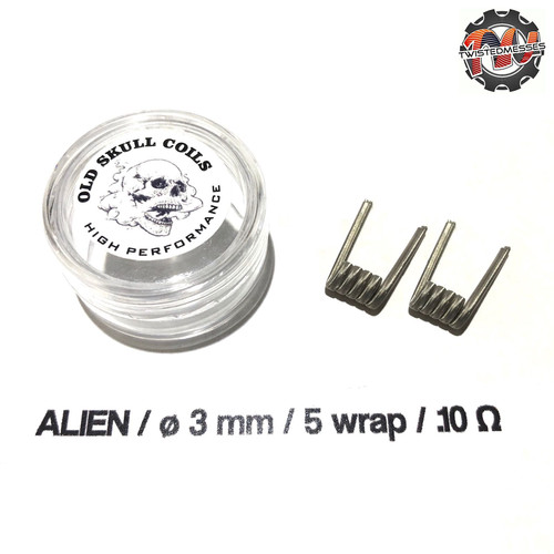 Alien 3mm - 0.10 ohms (Dual) - Old Skull Coils Resistencia Artesanal ...