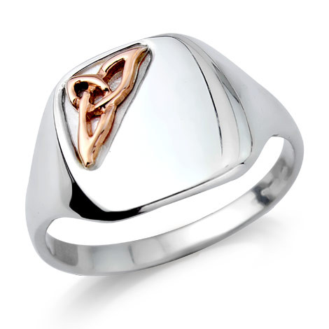 Silver and Rose Gold Welsh Princes Ring | Welsh Gold Shop