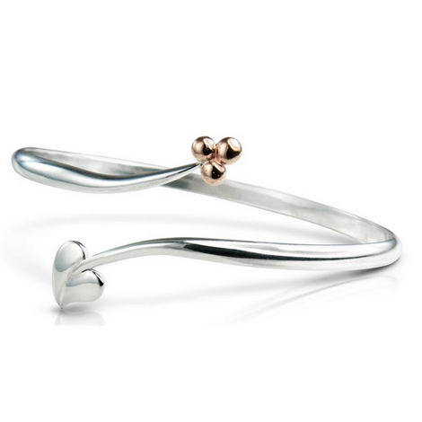 Welsh Gold & Sterling Silver Tree of Life Bangle | Welsh Gold Shop