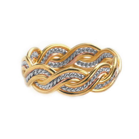 Welsh 9ct Gold Lovers Weave Ring | Welsh Gold Shop