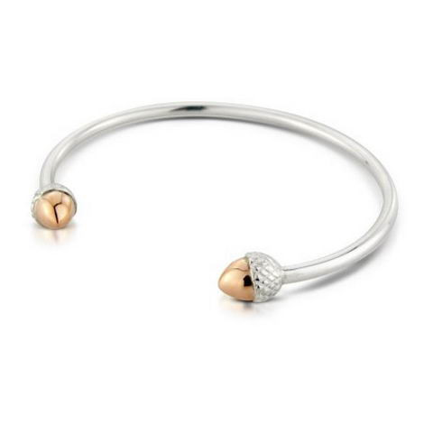 Welsh Gold & Sterling Silver Acorn Torc Bangle | Welsh Gold Shop