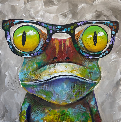 Pop Art Frog Line Drawing Only | Lonna Lamb Designs