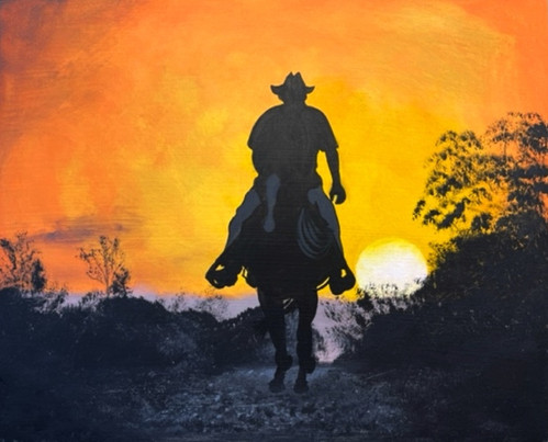 Sunset Ride line drawing | Lonna Lamb Designs