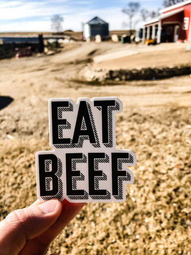 EAT BEEF Sticker | hungrycanyondesign