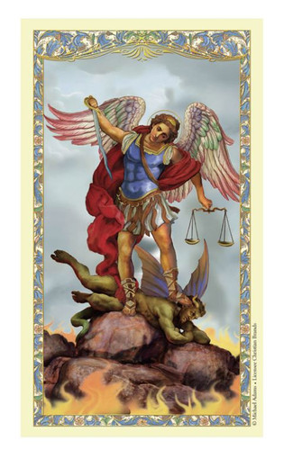 St. Michael Laminated Holy Card | Shield of St Michael