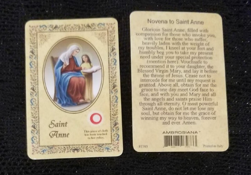 St Anne Card with Relic | GhostHunter Store