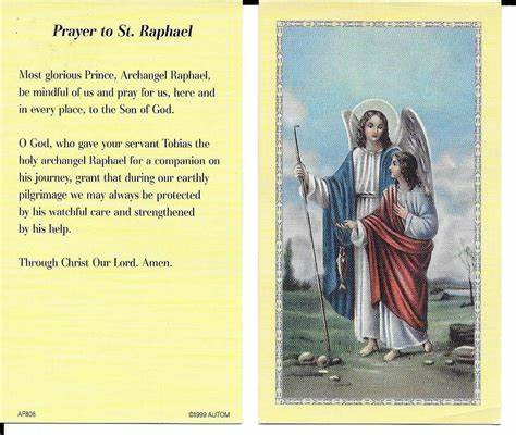 Archangel Raphael Prayer Card | Shield of St Michael