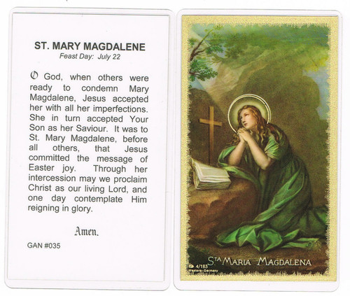 St Mary Magdalene Prayer Card | Shield of St Michael