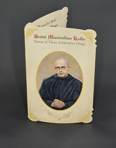 Saint Maximilian Kolbe (Patron Saint of Drug Addiction) Prayer Card ...