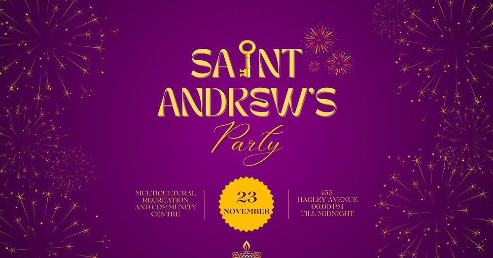 St. Andrews Party - Save The Date 23rd November