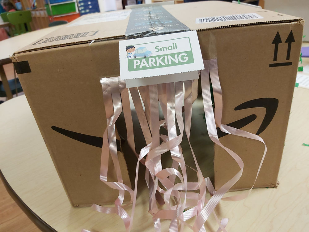 Cardboard Car Wash Preschool Dramatic Play Activity