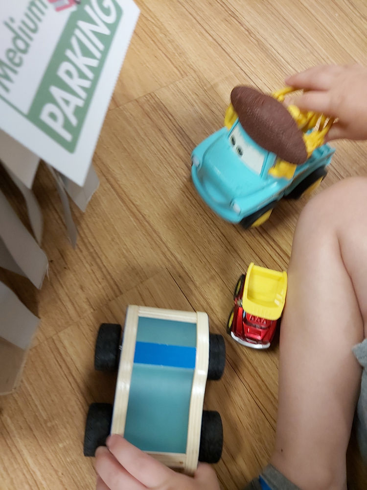 Cardboard Car Wash Preschool Dramatic Play Activity