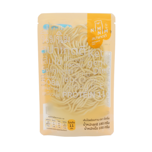 เส้นไข่สปาเกตตี ไร้แป้ง ตรา นิ่มนิ่ม | nimnim noodle