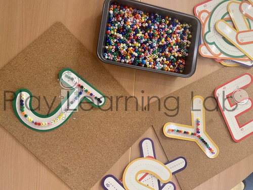 Making Letters With Beads | playlearninglab