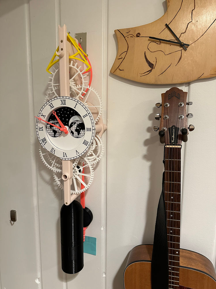 Moon clock gear tooth direction | Steve's Clocks