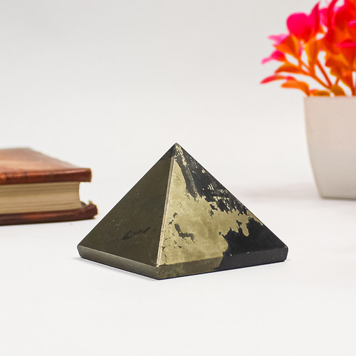 Pyrite Crystal Pyramid Unlock Prosperity, Protection & Confidence