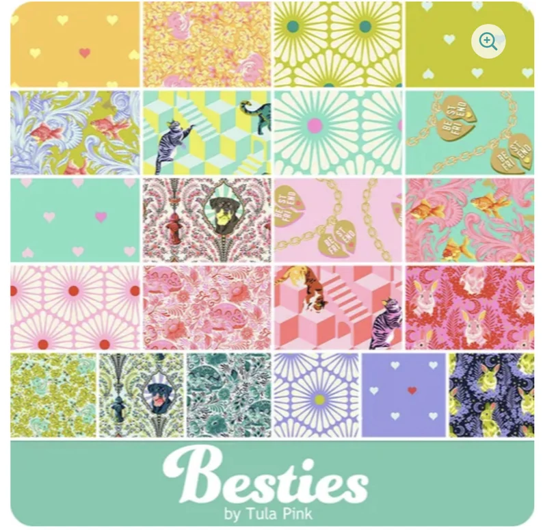 Tula Pink Besties Fat Quarter Bundle of 22 Pieces - Free Spirit | I ...