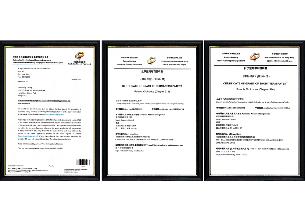 The HKIPD has Granted ACX Patent for Scramble QR Code Technology ...