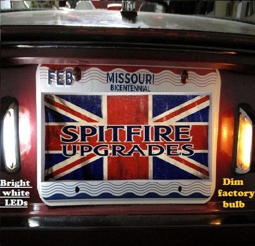 Bright LED license plate lamps (pair) | Spitfire Upgrades