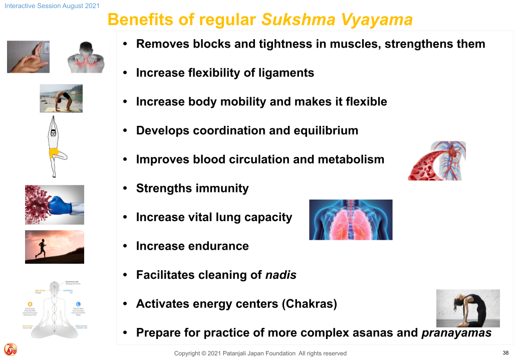 Sukshma Vyayam Special - Live & Interactive Session August 2021