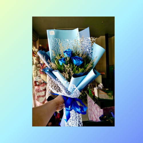 3 Fresh Blue Roses Bouquet | Flower Express Philippines1999.68 https ...