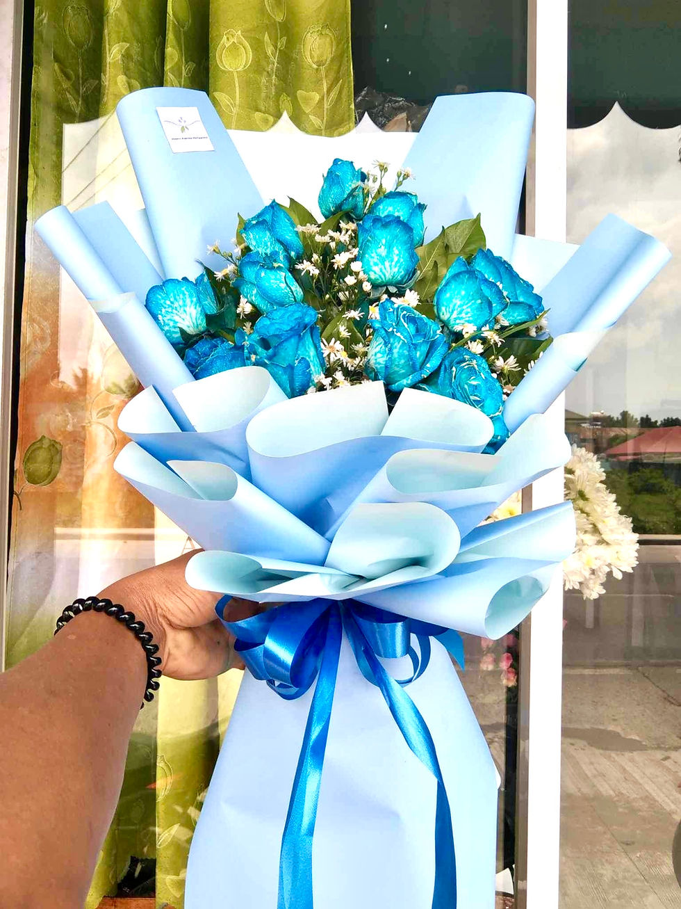 Fresh Blue Roses Bouquet - Flower Express Philippines Delivery to Sara ...