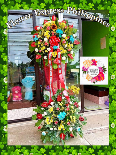 Luck and Prosperity: Two Layers Standee Inaugural Flowers | Flower ...