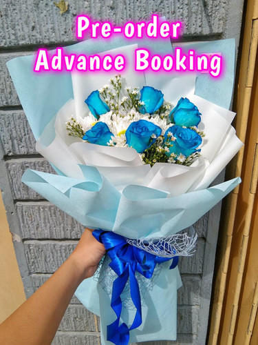Surprise Your Dad with Father’s Day 801: 6 Blue Roses Bouquet Delivery ...
