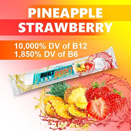 Built Boost 30 Pack Natural Energy Drink Mix |10,000% Daily Vitamin B12 ...