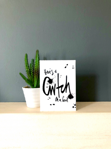 Cwtch on a card | Baldhead designs