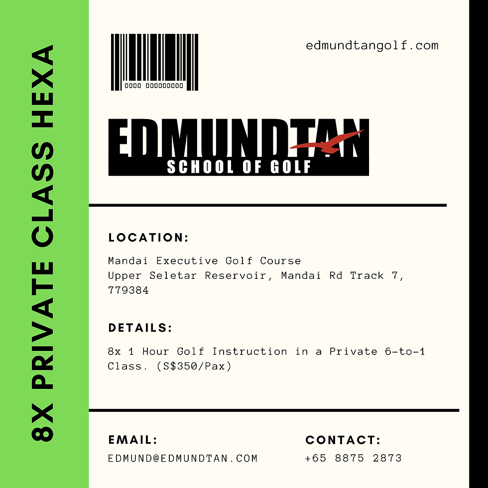 8x Private Class Hexa | Edmund Tan School of Golf