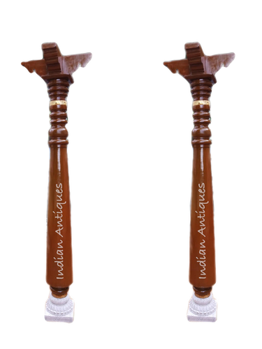 Chettinad Teakwood Pillar with 4-sided Top | Indian Antiques