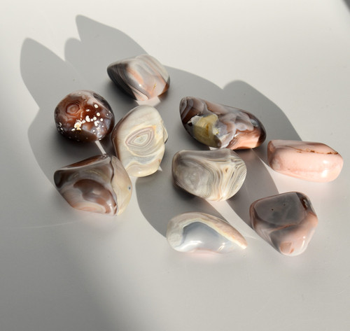Agate - Pink Banded - 'A' Grade Tumbled stones | Magnetic Earth