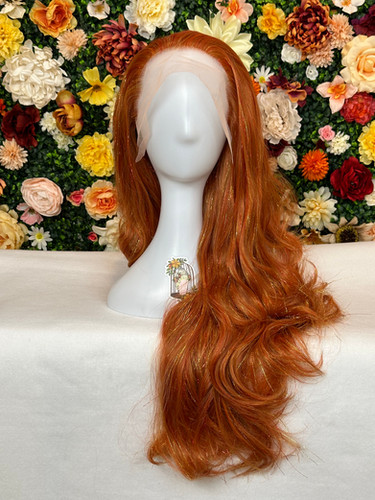 Glittering Ginger Tinsel Wig | The Caged Wig