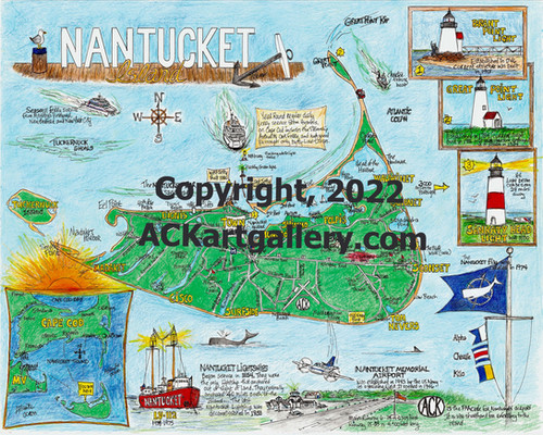 Map of Nantucket Island | ackartgallery