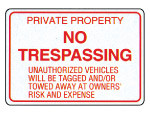 No trespassing - unauthorized text | YMS Uniko Inc