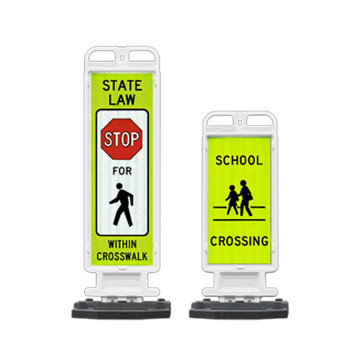 Crosscade Pedestrian Crosswalk Signs | YMS Uniko Inc