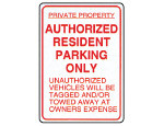 Authorized Resident Parking Only | YMS Uniko Inc