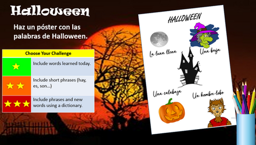 Halloween Spanish Vocabulary Practice- Bundle | mflcentral